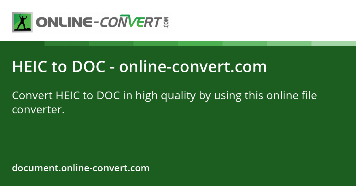 HEIC to DOC - online-convert.com