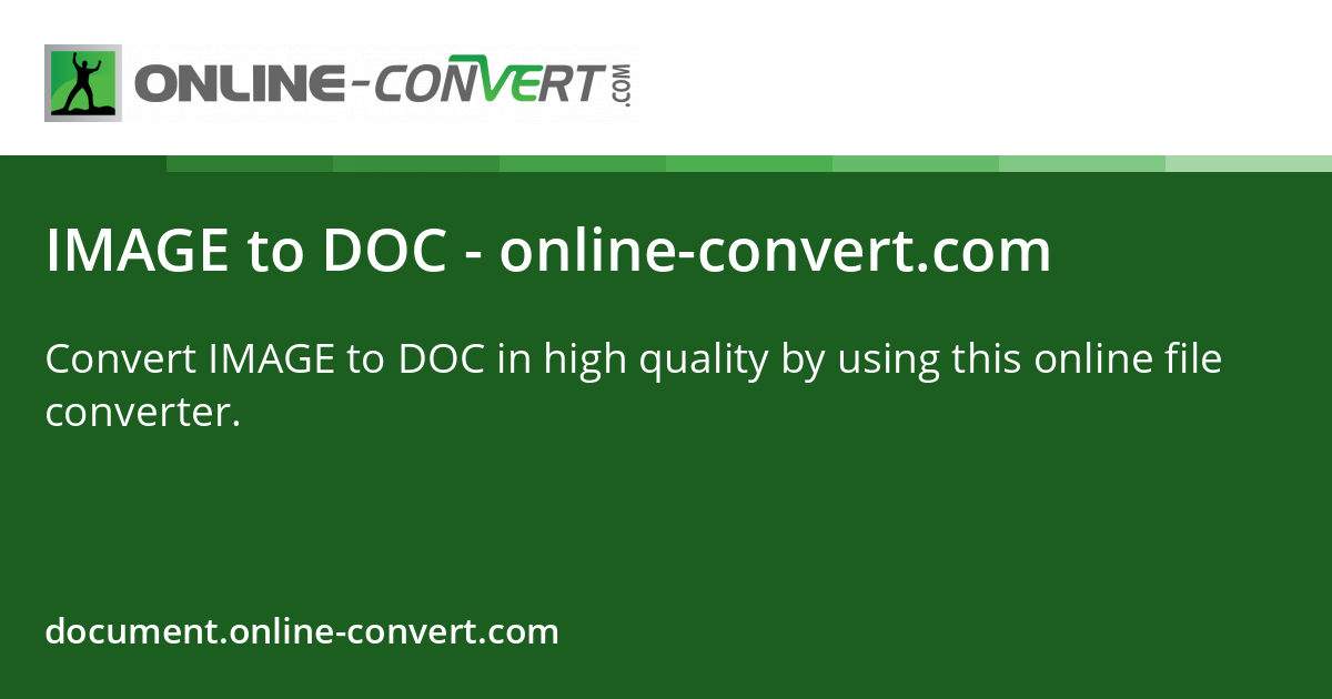 IMAGE to DOC - online-convert.com