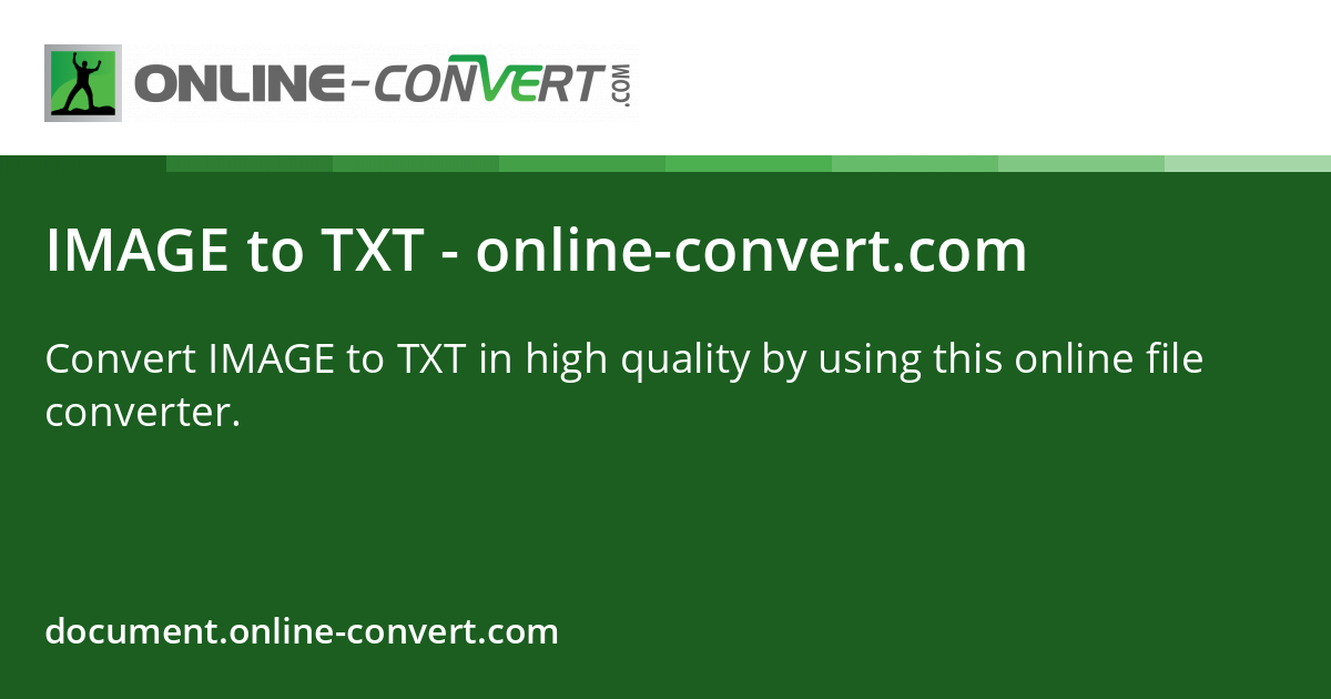 IMAGE to TXT - online-convert.com