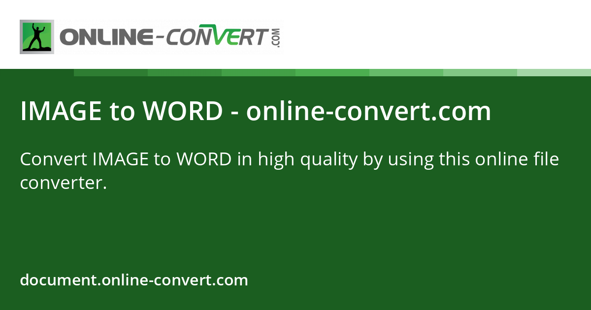 IMAGE to WORD - online-convert.com