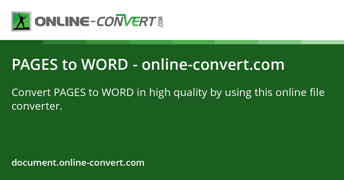 PAGES to WORD - online-convert.com