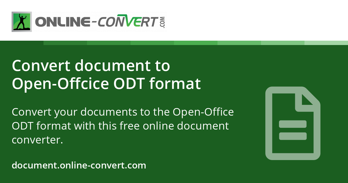 Convert document to Open-Offcice ODT format