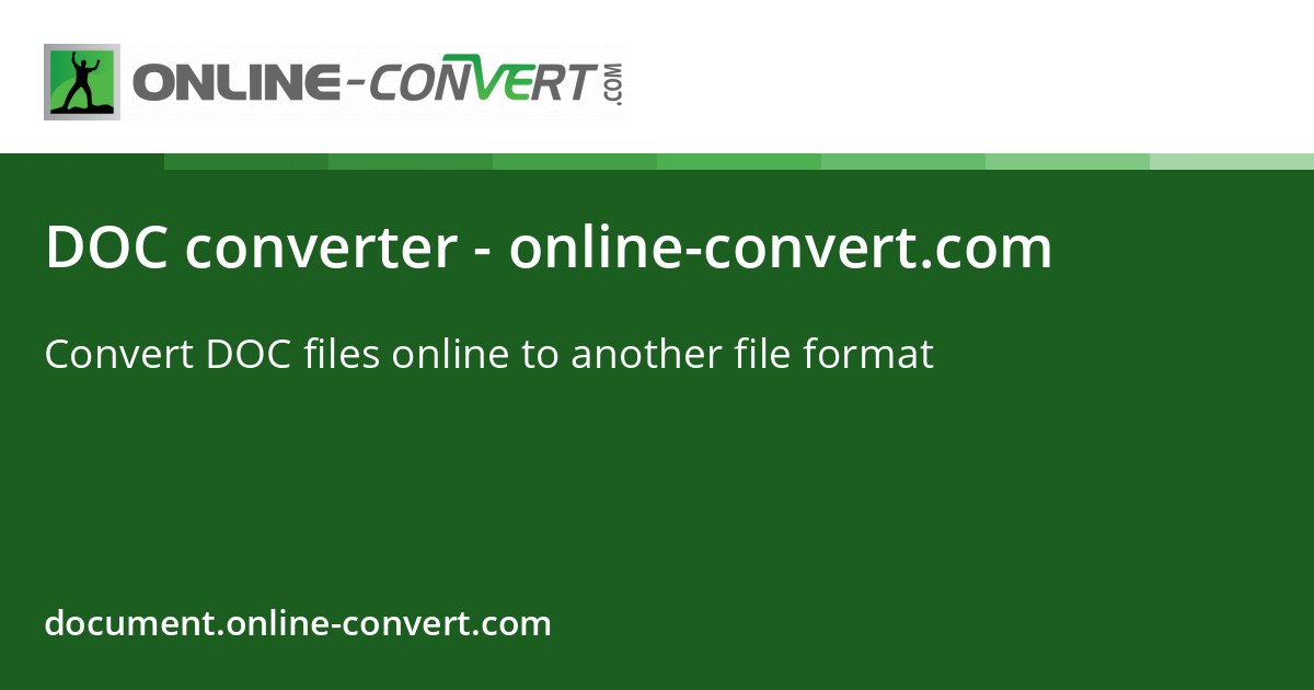 DOC converter - online-convert.com