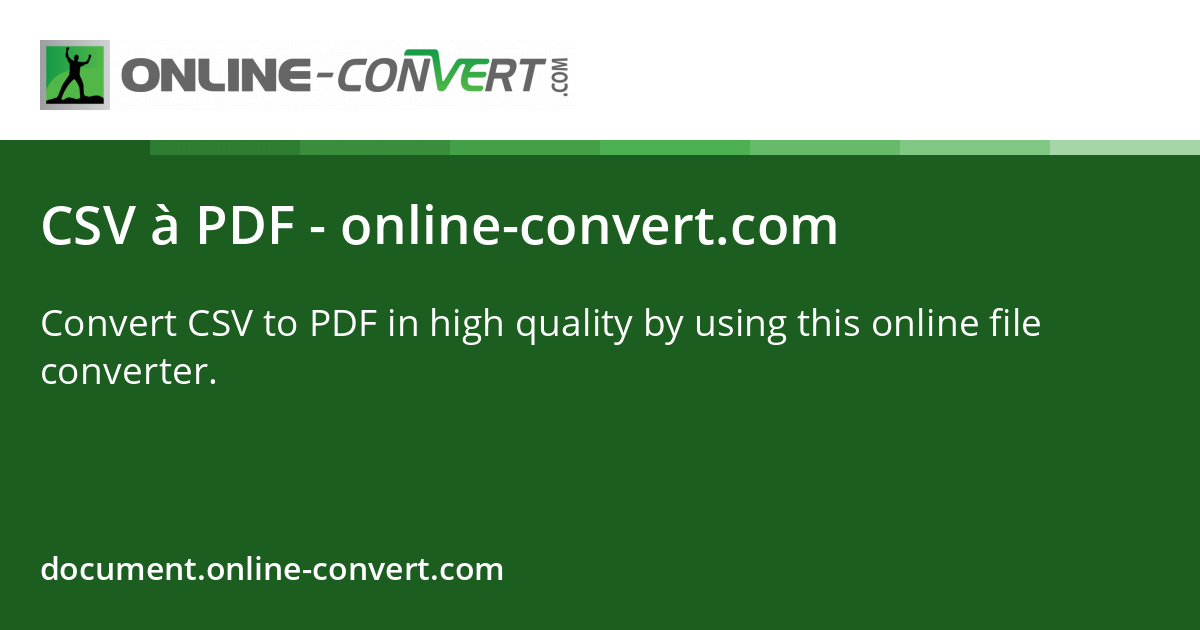 CSV en PDF - online-convert.com