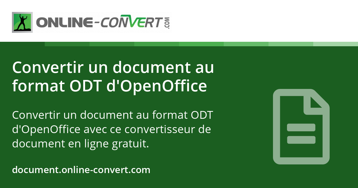 Convertir un document au format ODT d'OpenOffice