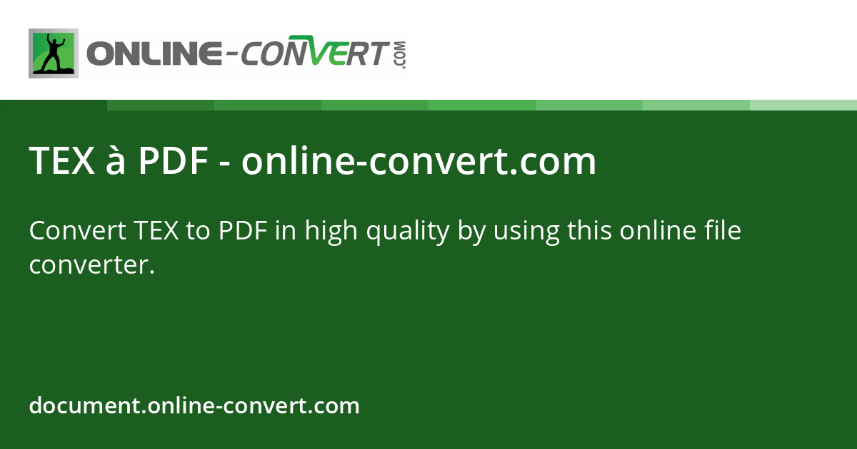 TEX en PDF - online-convert.com