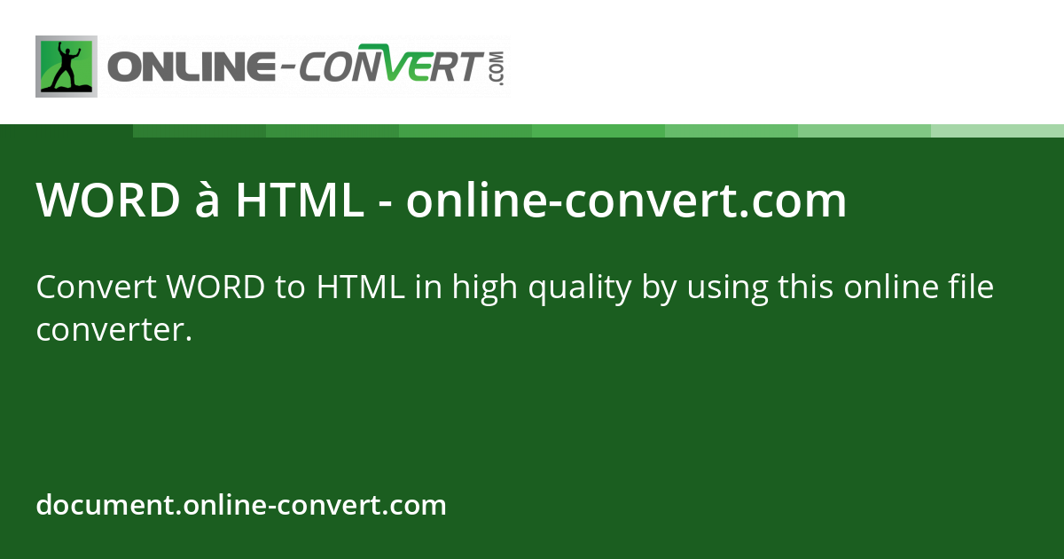 WORD en HTML - online-convert.com