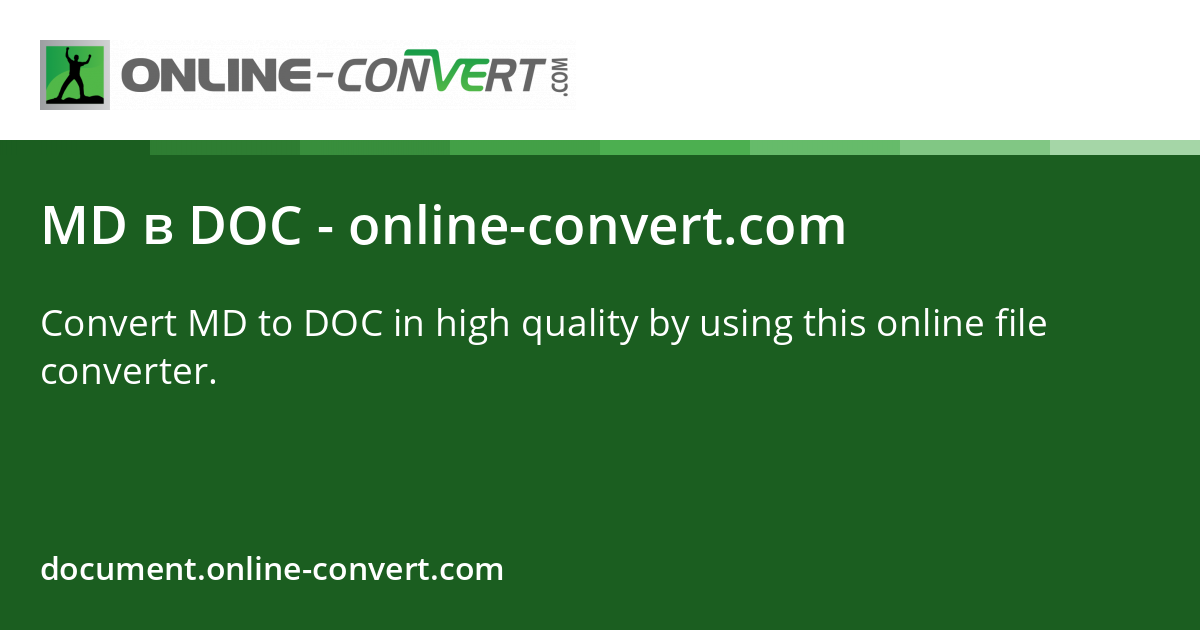 MD до DOC - online-convert.com