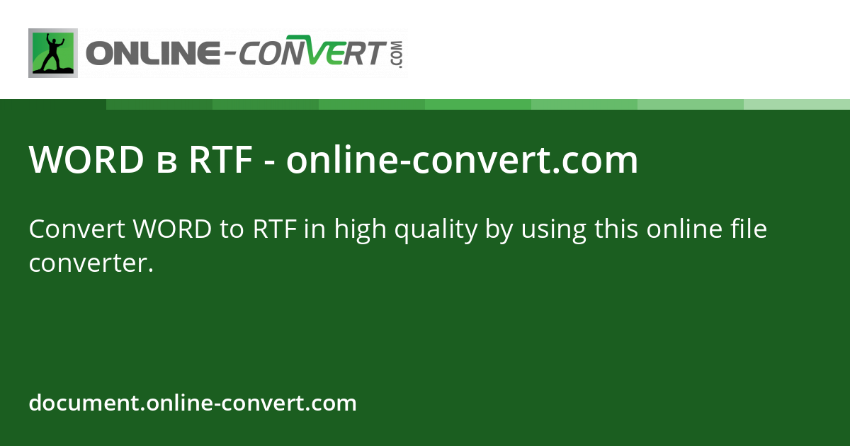 WORD в RTF - online-convert.com
