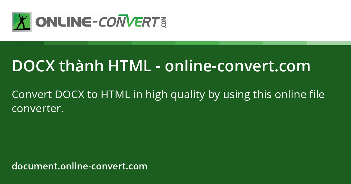 DOCX sang HTML - online-convert.com