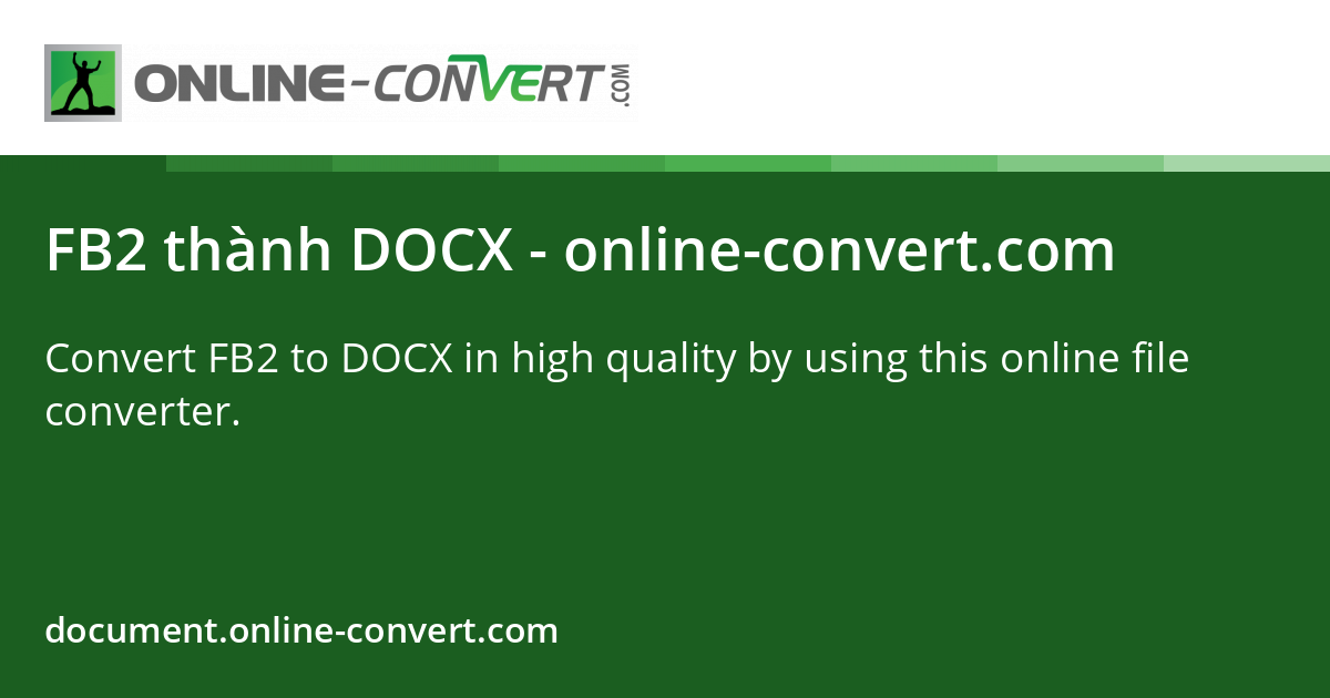 FB2 sang DOCX - online-convert.com