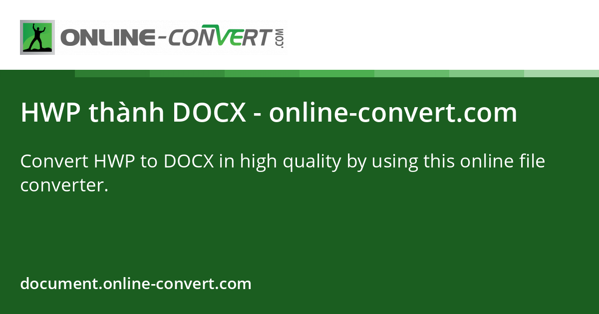 HWP sang DOCX - online-convert.com