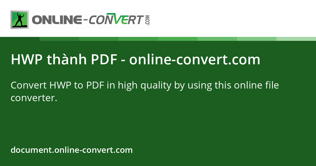 HWP sang PDF - online-convert.com
