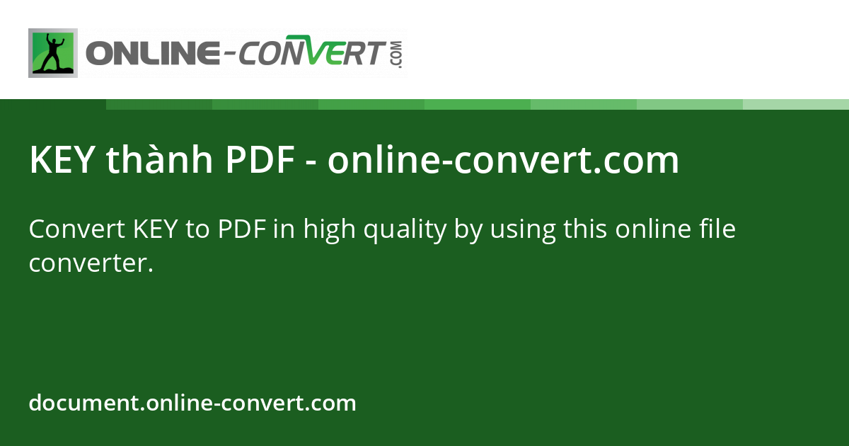 KEY đến PDF - online-convert.com