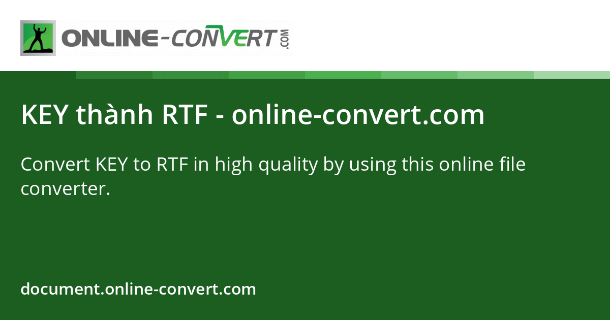 KEY sang RTF - online-convert.com