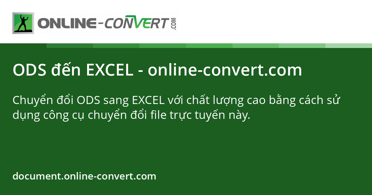 ODS sang EXCEL - online-convert.com ODS sang EXCEL - online-convert.com