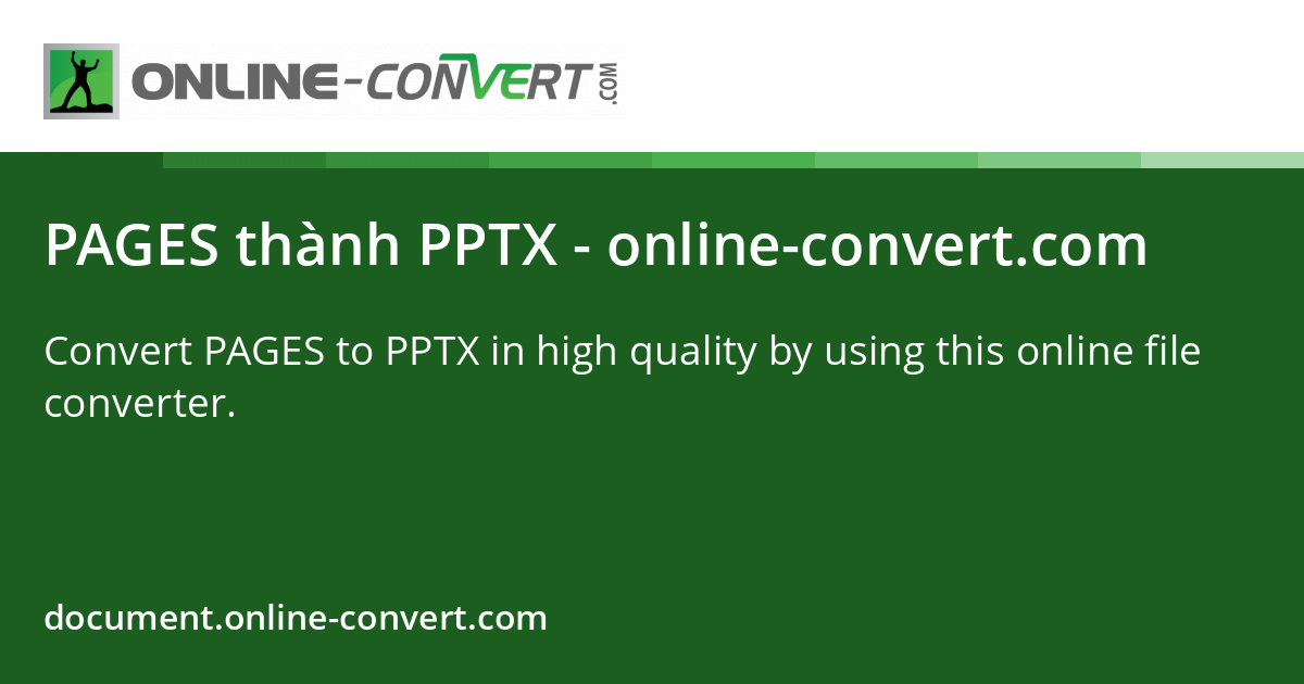 PAGES sang PPTX - online-convert.com